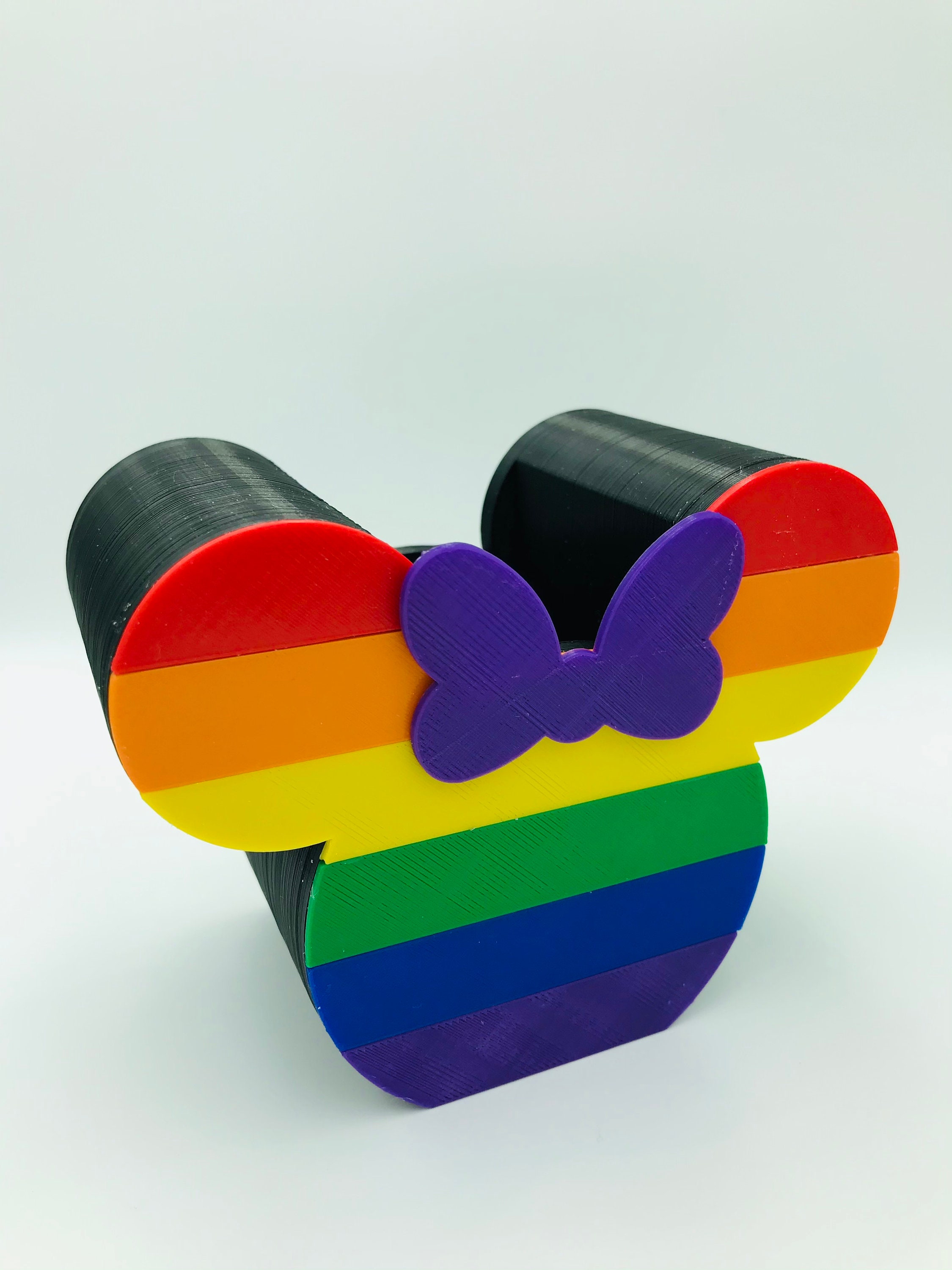 Rainbow Minnie Mouse W/bow LGBTQ Gay Pride 3D Printed Disney | Etsy