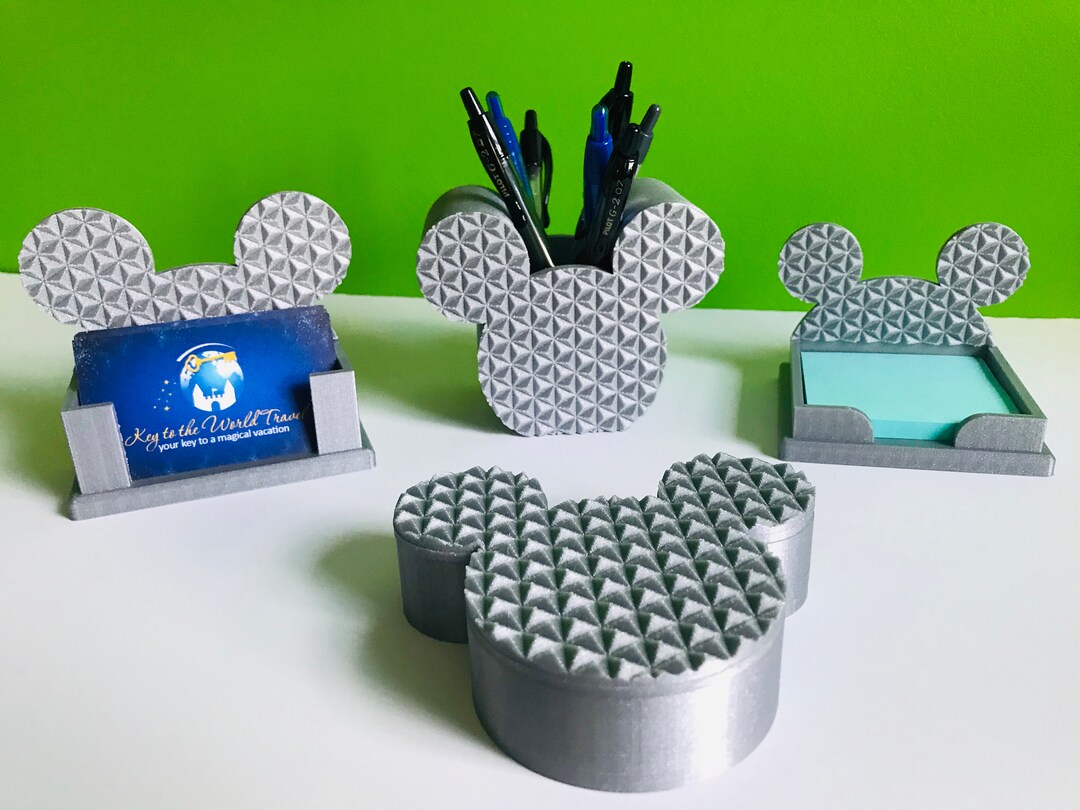 Mickey Spaceship Earth 3D Printed Epcot Disney Desk Set for Desk, Work ...