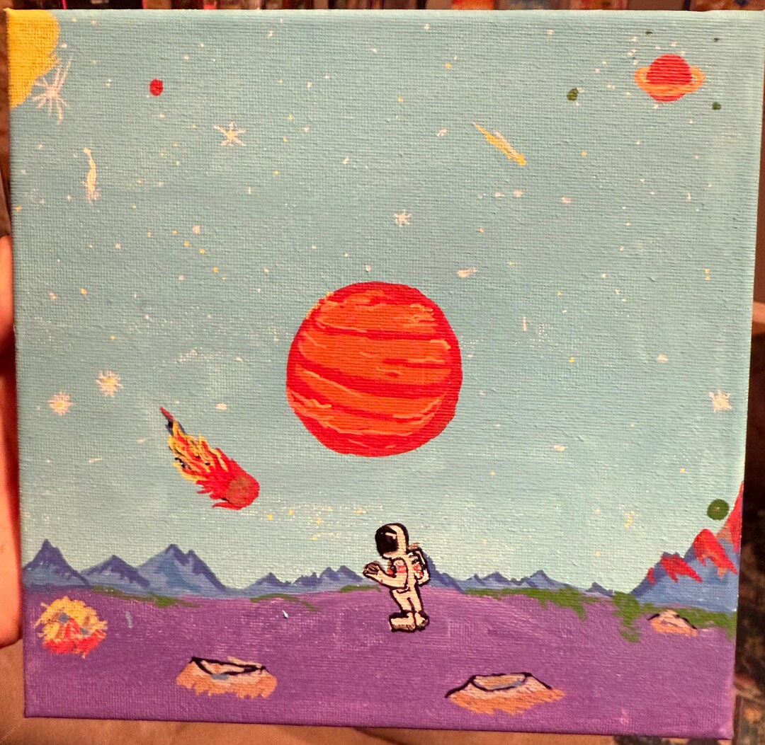 Custom 8x8 Acrylic Painting Space Theme - Etsy