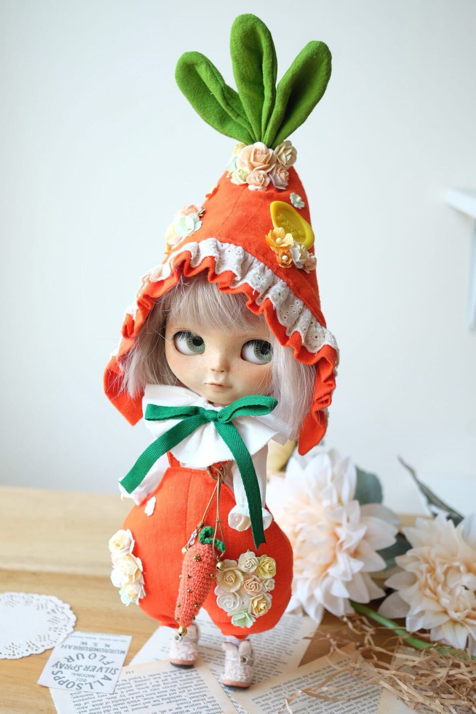 Pimmie Story Radish Elf Flower Dress Set for Blythe Doll - Doll Dress ...