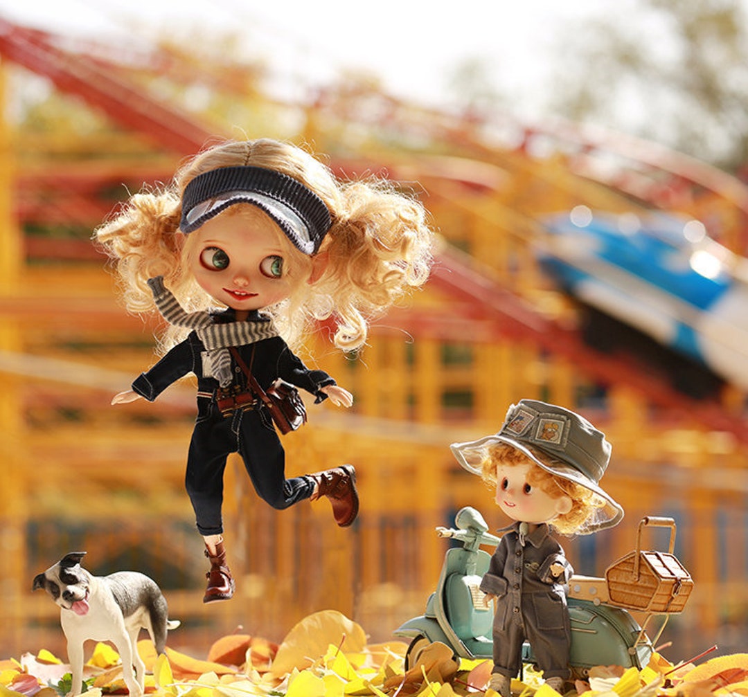 20% OFF - Miss Yo Workman Overall Jumpsuit for Blythe Dolls - Deep Blue ...