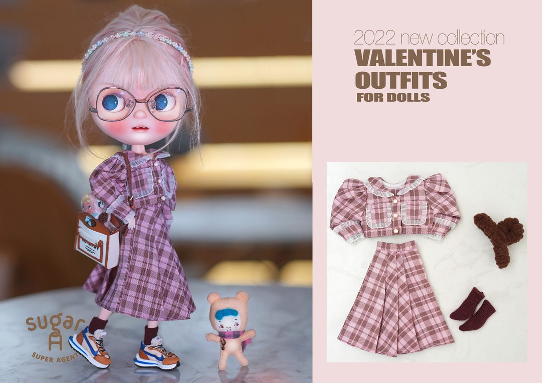 Sugara 2022 Valentine's Day Collection Pink Checker Dress Set for ...