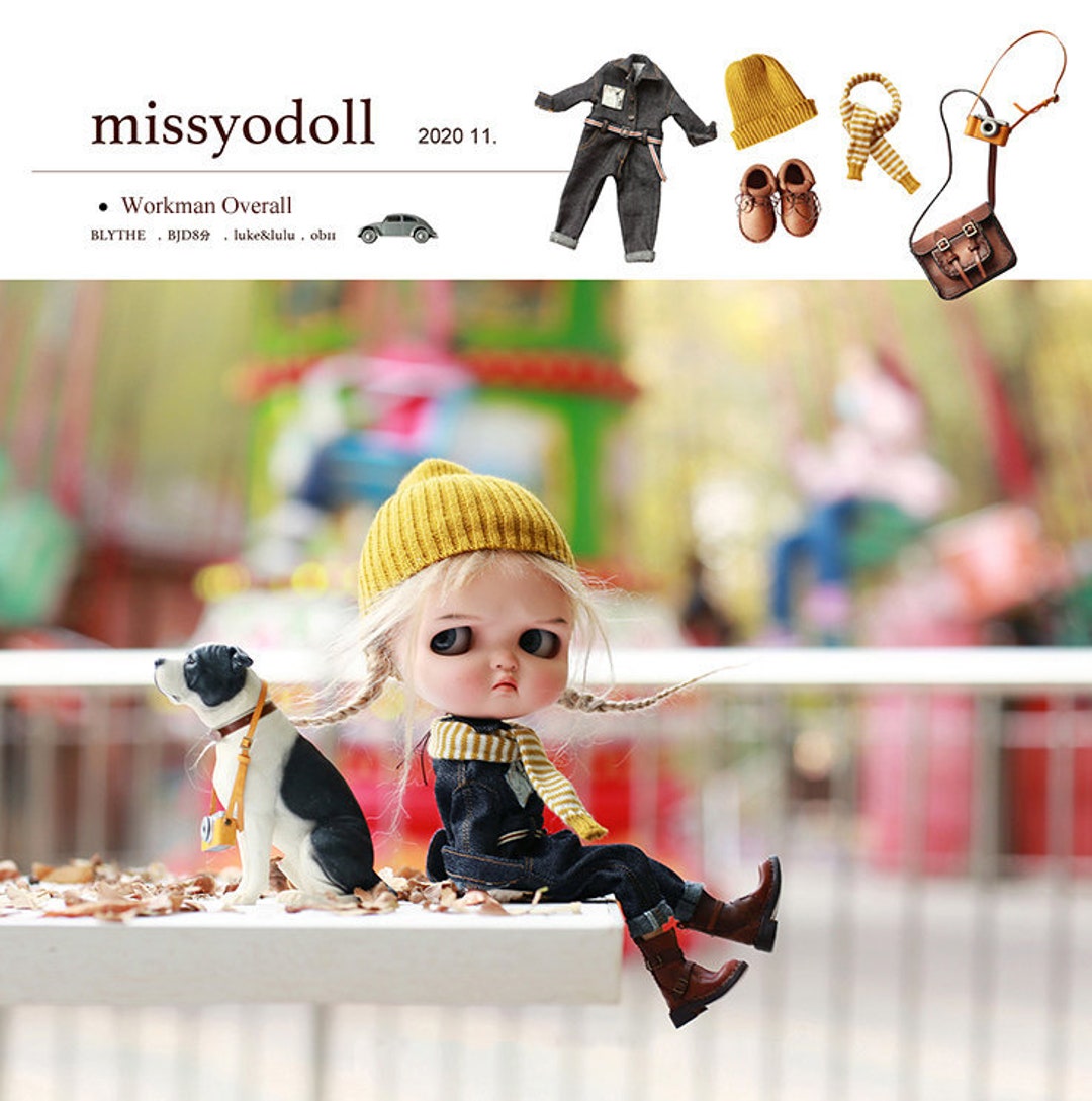 20% OFF - Miss Yo Workman Overall Jumpsuit for Blythe 1/8 BJD Luke&lulu ...