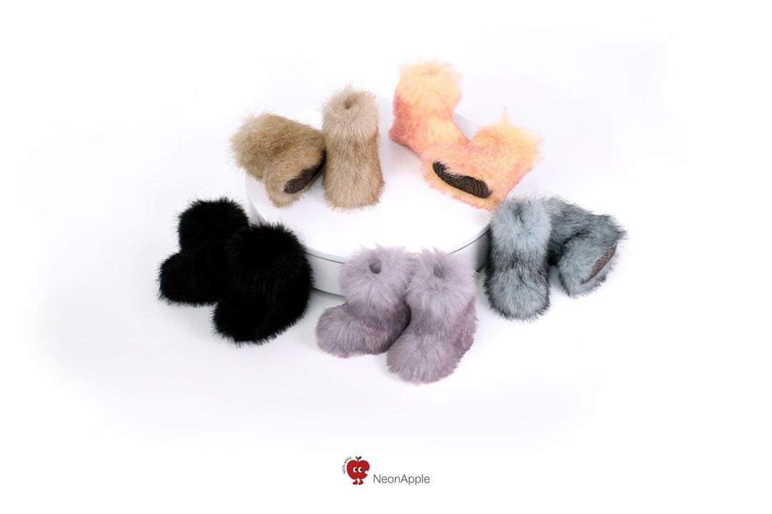 Ready Stock! - Neon Apple Peach Color Fluffy Boots for Blythe Dolls ...