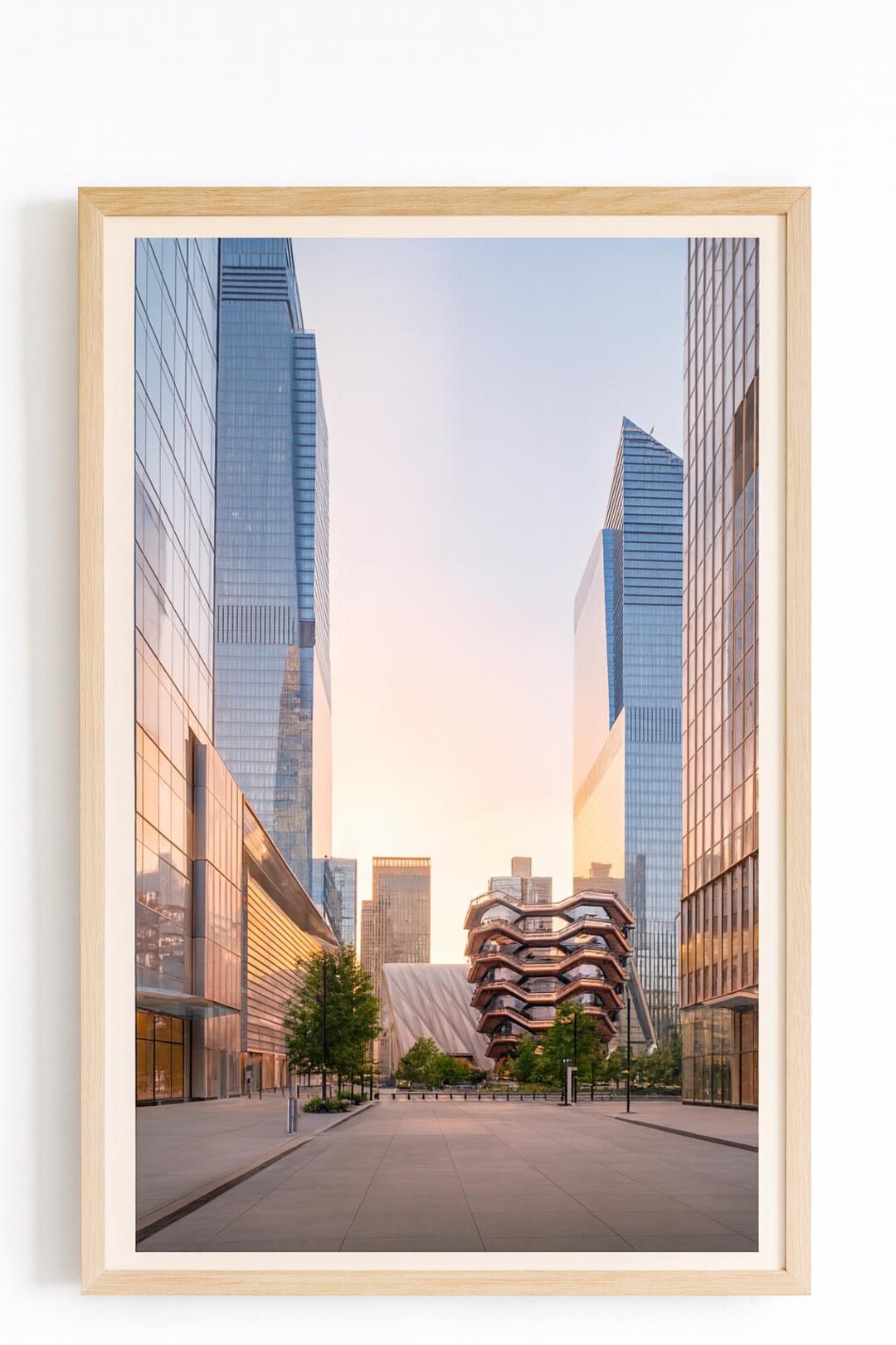 New York Hudson Yards Poster, the Vessel NYC Poster, Modern Aesthetic ...