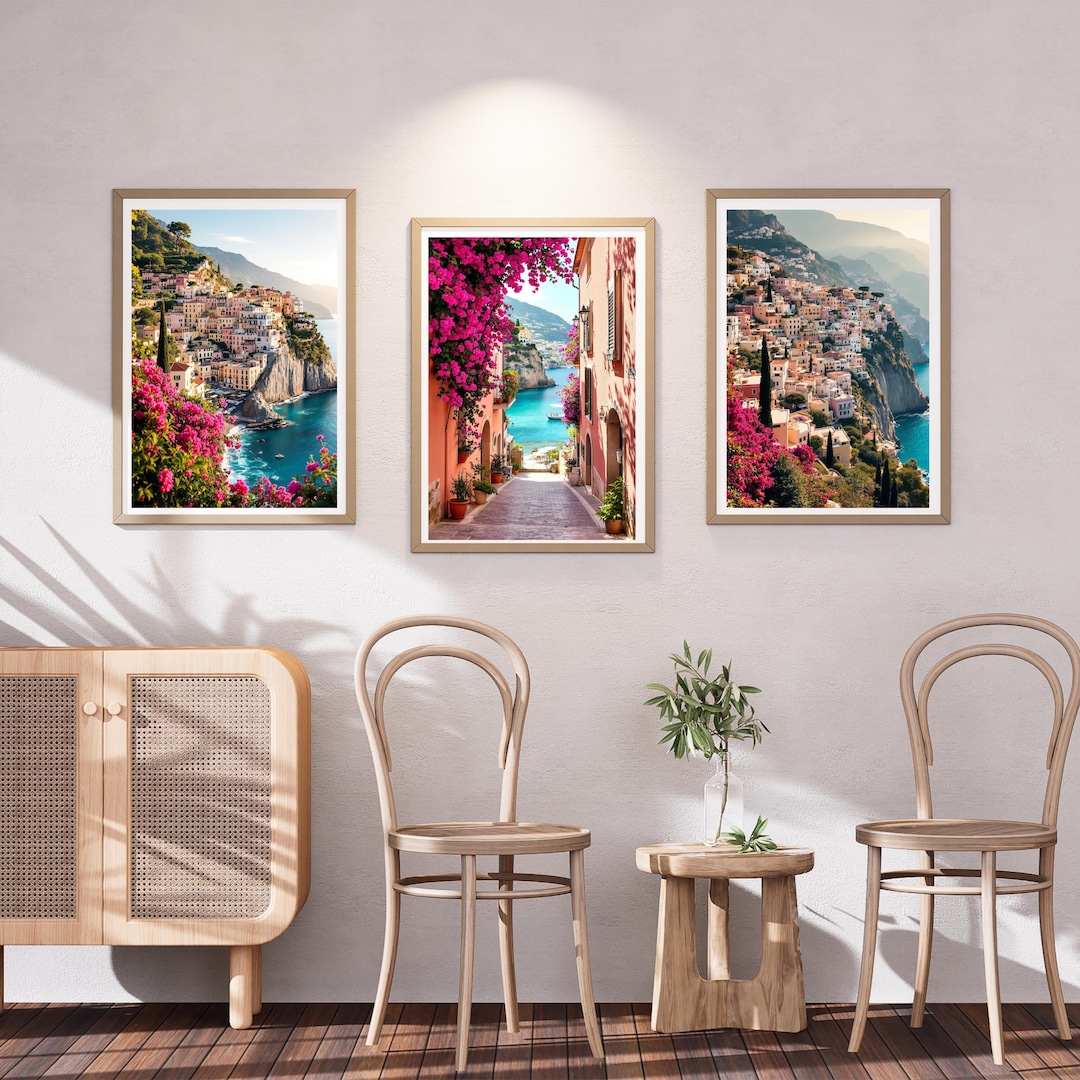 Amalfi Coast Wall Art – Set of 3 Printable Posters | Positano Italy ...