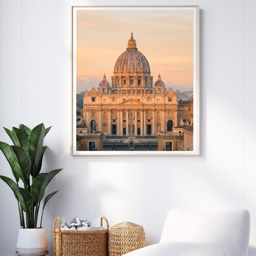 Vatican Poster Rome • St Peter's Basilica Art • Rome Travel Photography ...