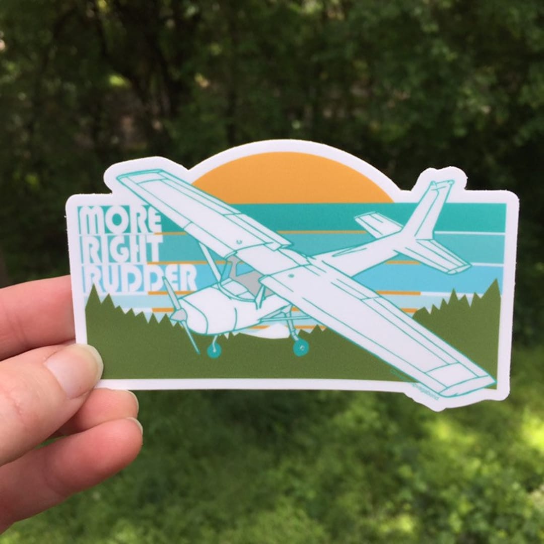 More Right Rudder Cessna Airplane Sticker - Etsy
