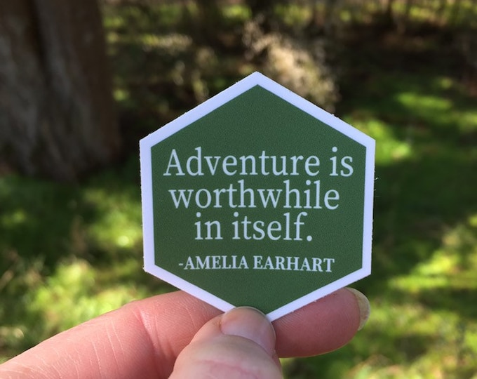 Amelia Earhart Sticker | Pilot Gift | Adventure | Aviatrix Inspiration ...