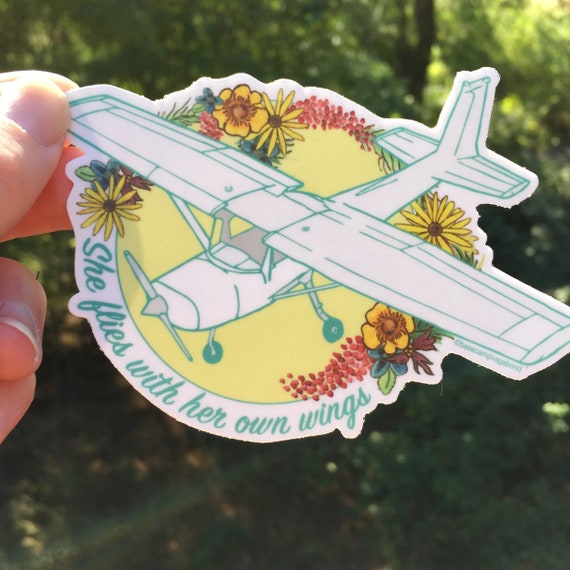 Cessna Airplane She Flies Sticker | Etsy