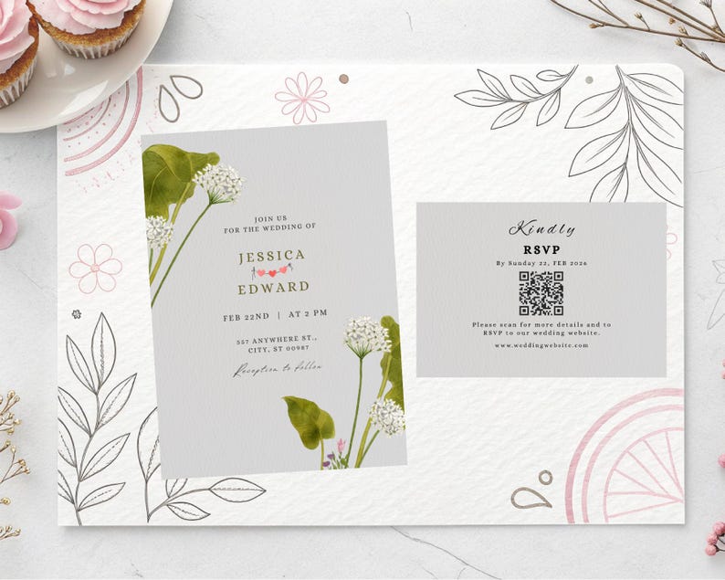 Wedding Invitation Card | Canva Templates | Invitation Template for ...