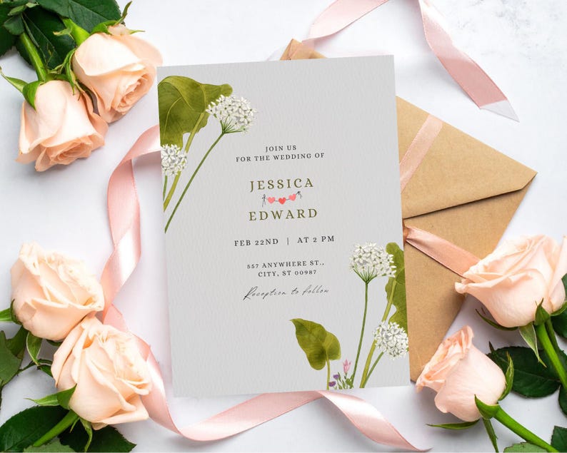 Wedding Invitation Card | Canva Templates | Invitation Template for ...