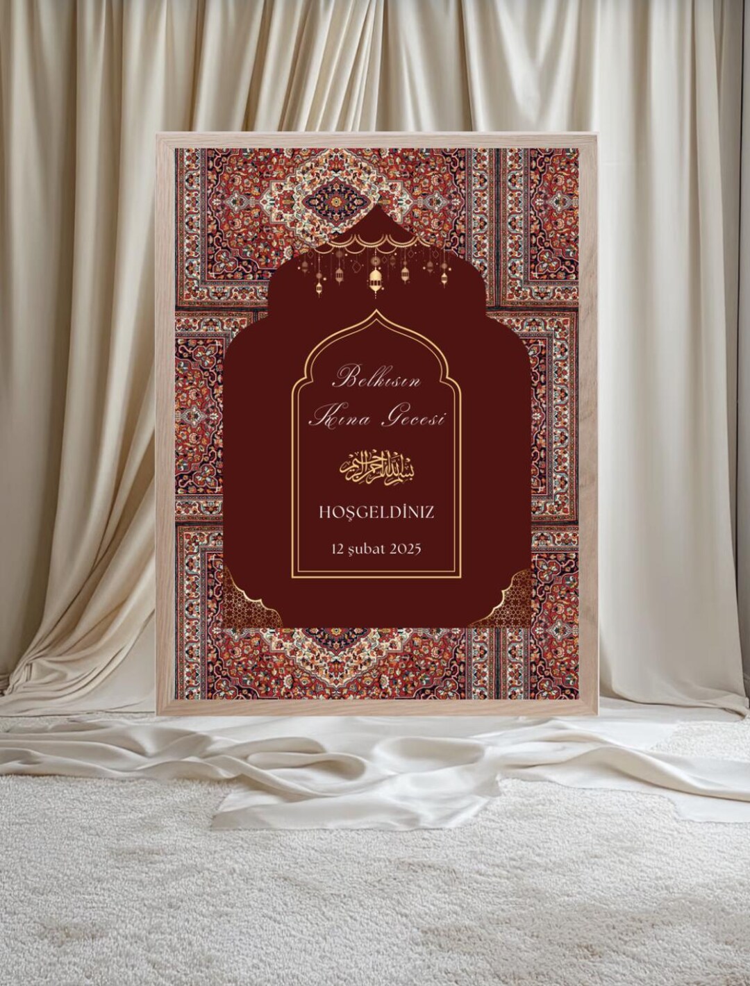 Islamic Henna Night Rolled Poster Welcome Sign - Invitation ...
