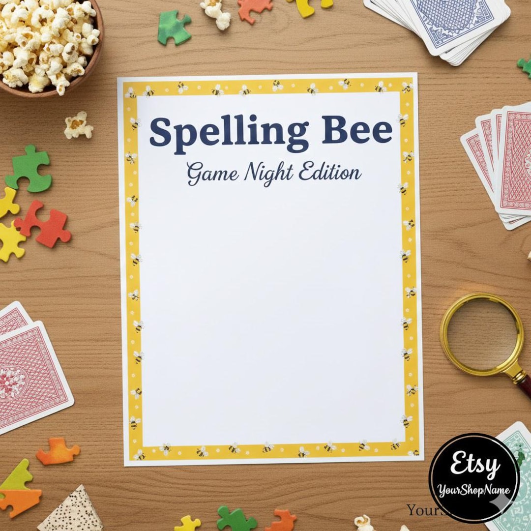 Multi-category Spelling Bee Game Kit (digital Download) - Etsy