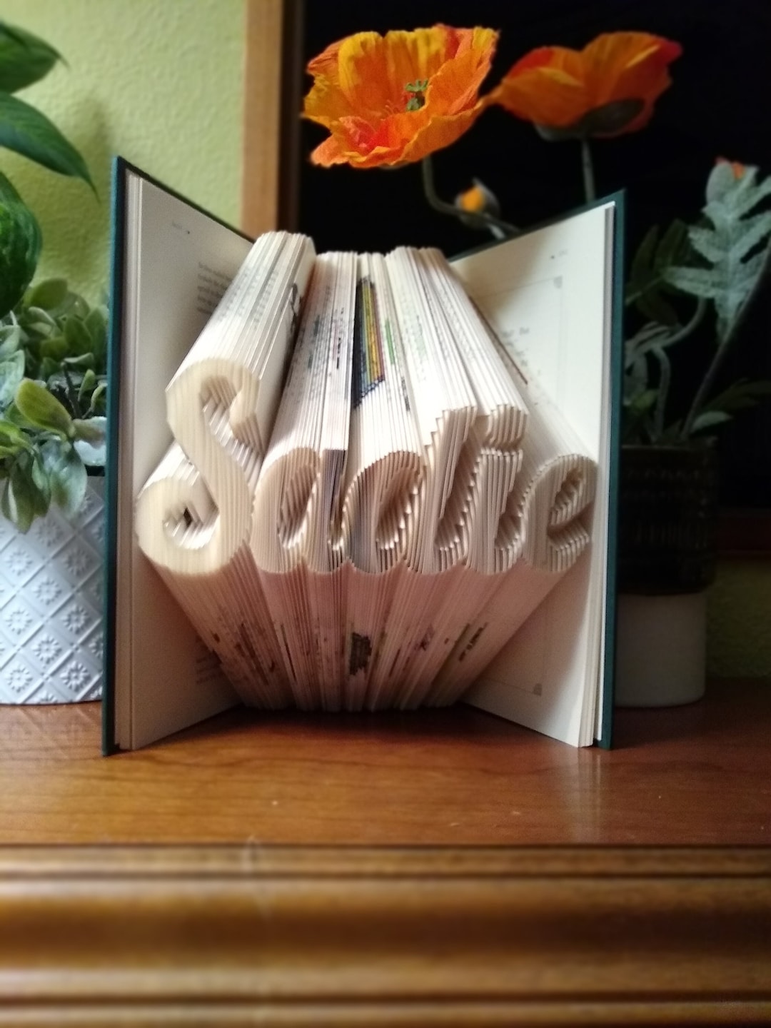 Custom Folded Book Art Choose a Name or Word up to 12 - Etsy