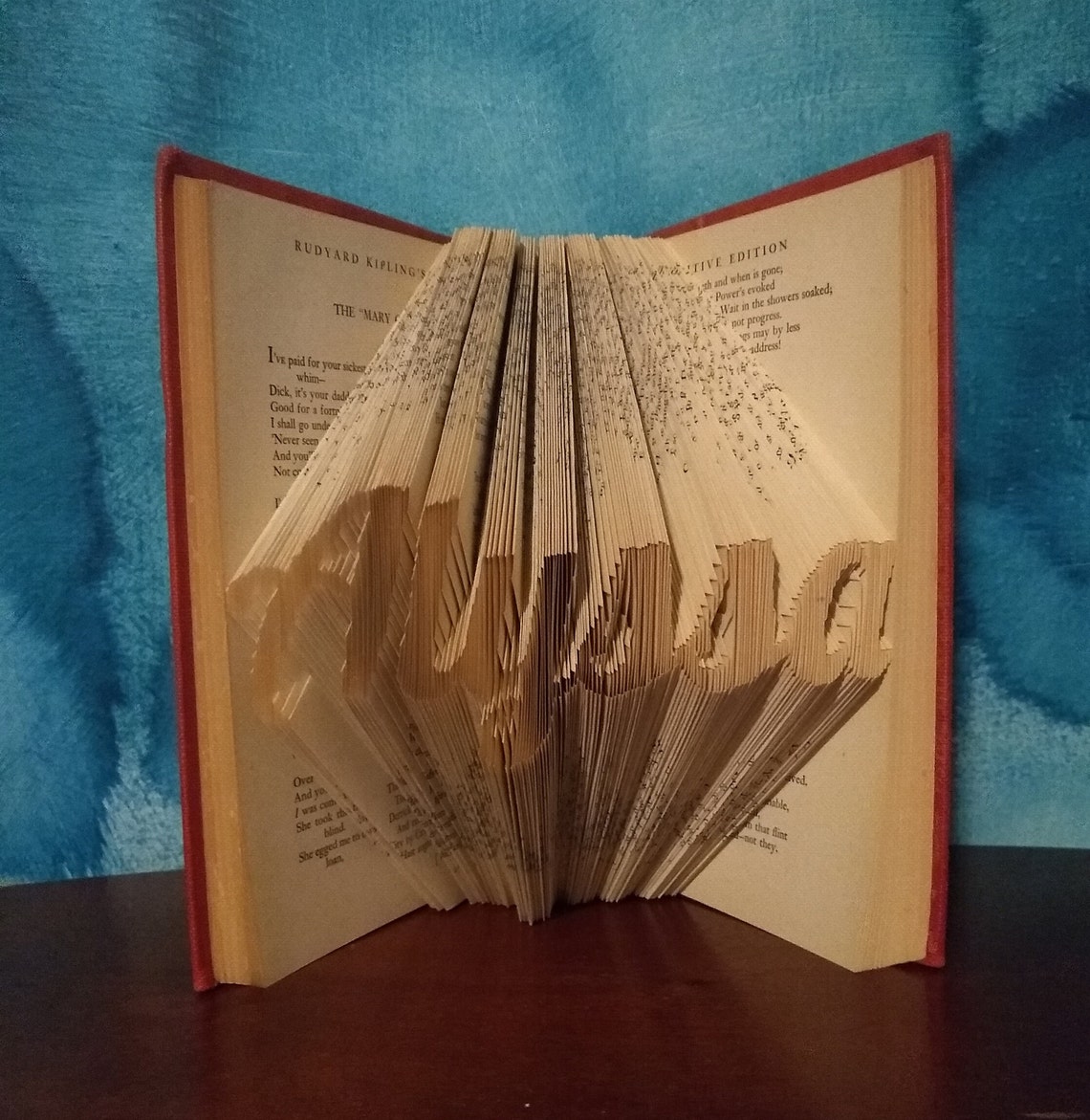Custom Folded Book Art, Choose a Name or Word, Great Gift - Etsy