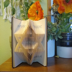 Folded Book - Star of David - Book Art - Judaism - Unique - Etsy