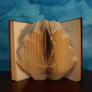 Unique Lotus Flower Folded Book - Etsy
