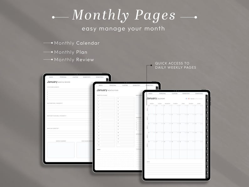 Student Digital Planner 2026 – Semester Planner, Class Tracker & Daily ...