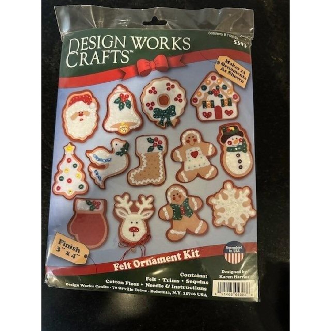 Design Works Crafts Felt Ornament Kit Make 13 Christmas Holiday ...