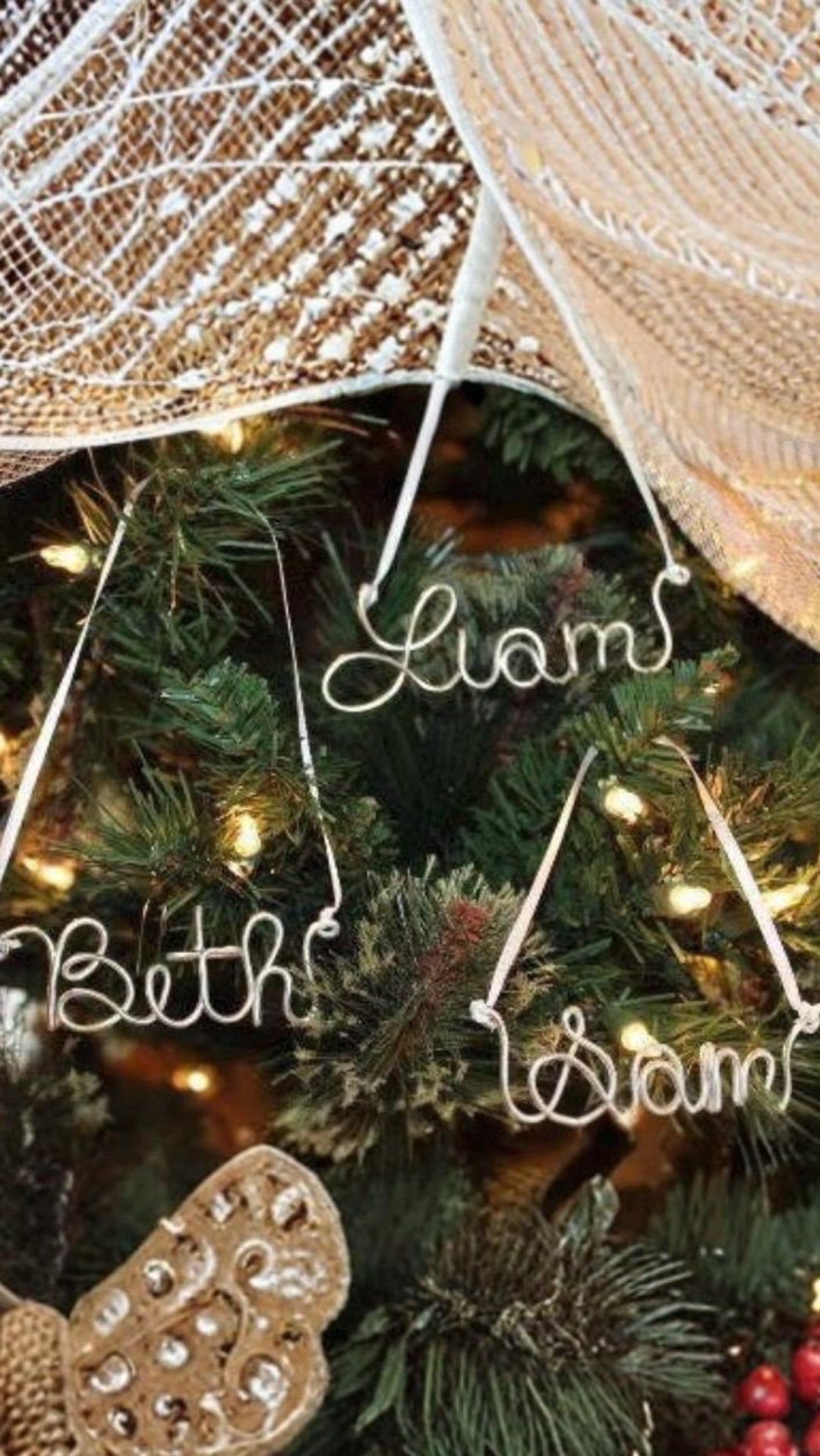 Custom Wire Name Ornament • Personalized Ornament • Handmade Holiday ...