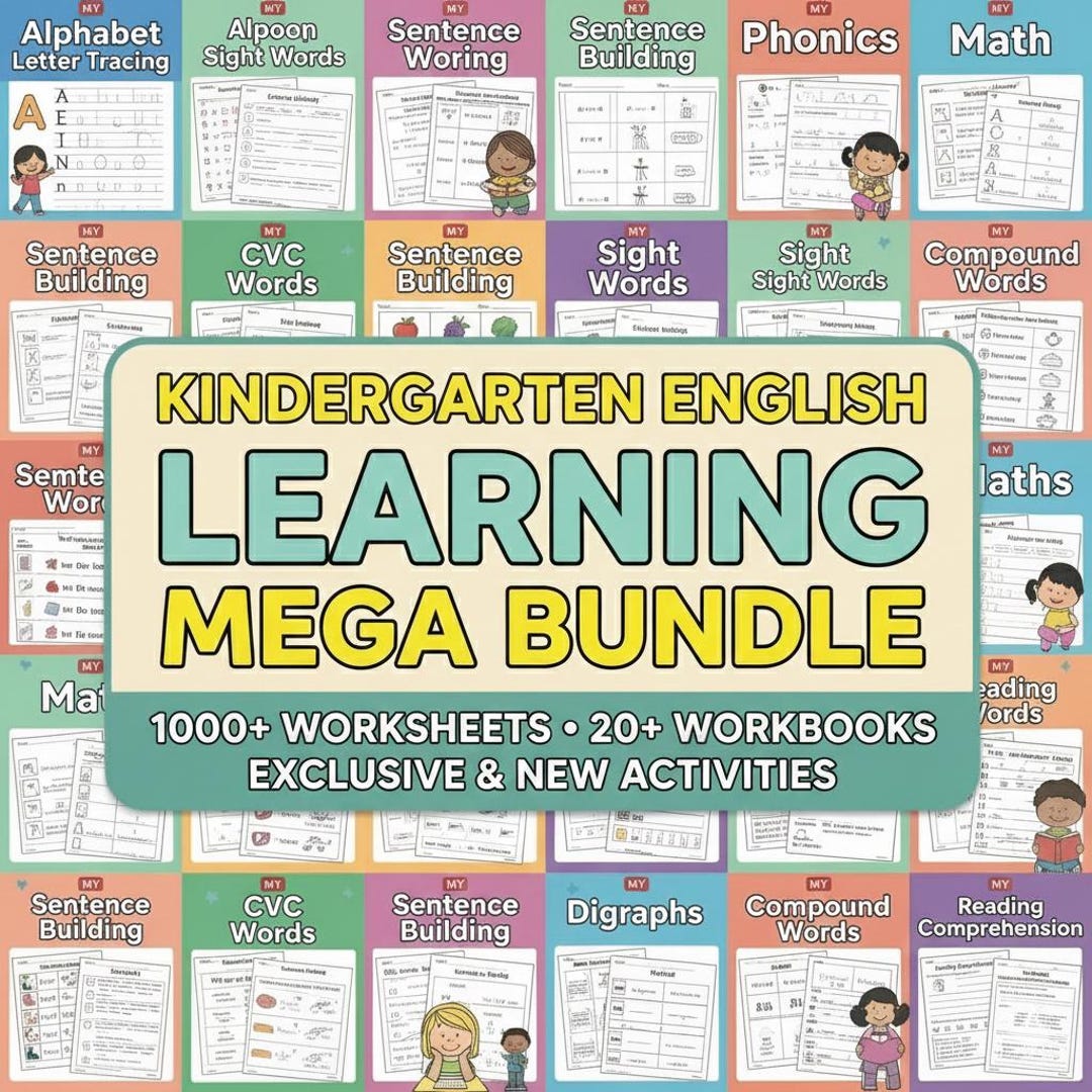 Kindergarten Phonics Bundle | Learn to Read English Worksheets | CVC ...