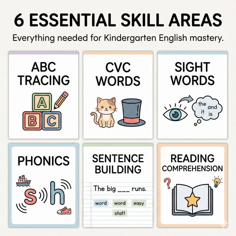 Kindergarten Phonics Bundle | Learn to Read English Worksheets | CVC ...