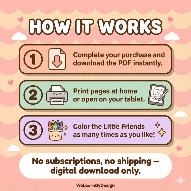 Little Friends kleurboek, leuke en gezellige digitale kleurplaten ...