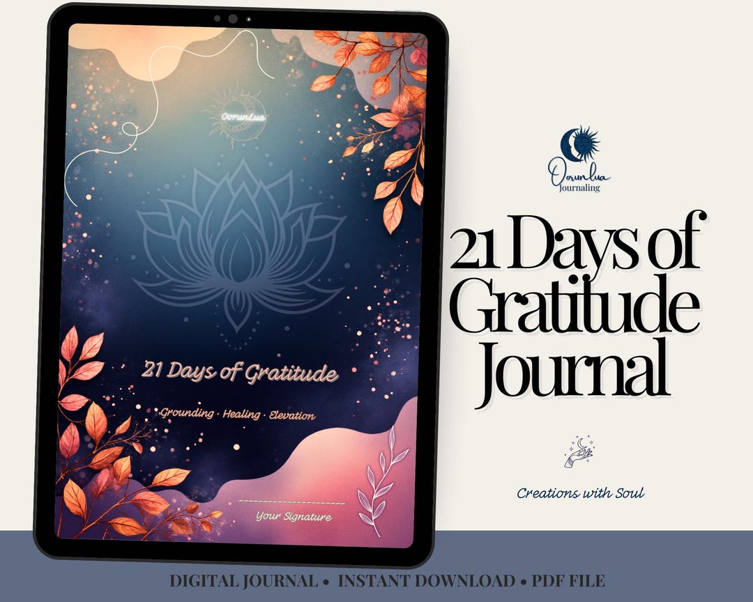 21 Days of Gratitude Journal | Daily Gratitude Challenge With Guided ...