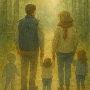 Custom Watercolor Memorial Family Portrait- Personalized Infant Loss ...