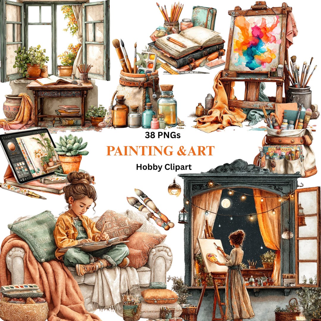 38 Drawing, Painting & Art Hobby Clipart High Resolution Printable ...