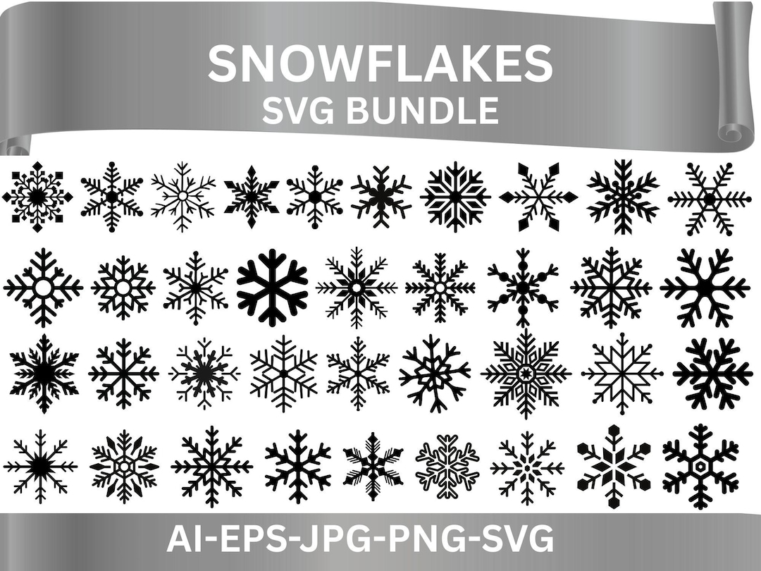 Snowflake SVG Bundle: Winter Christmas Designs (digital Download) - Etsy