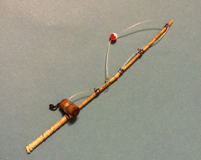 Fairy Garden Huck Finn Fishing Pole, String of Fish, Camping, Beach ...