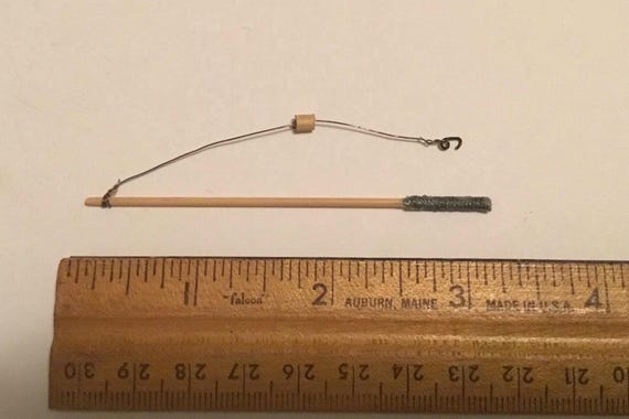 Miniature Dollhouse Accessories GARVALON Set Of Miniature Fishing Poles ...