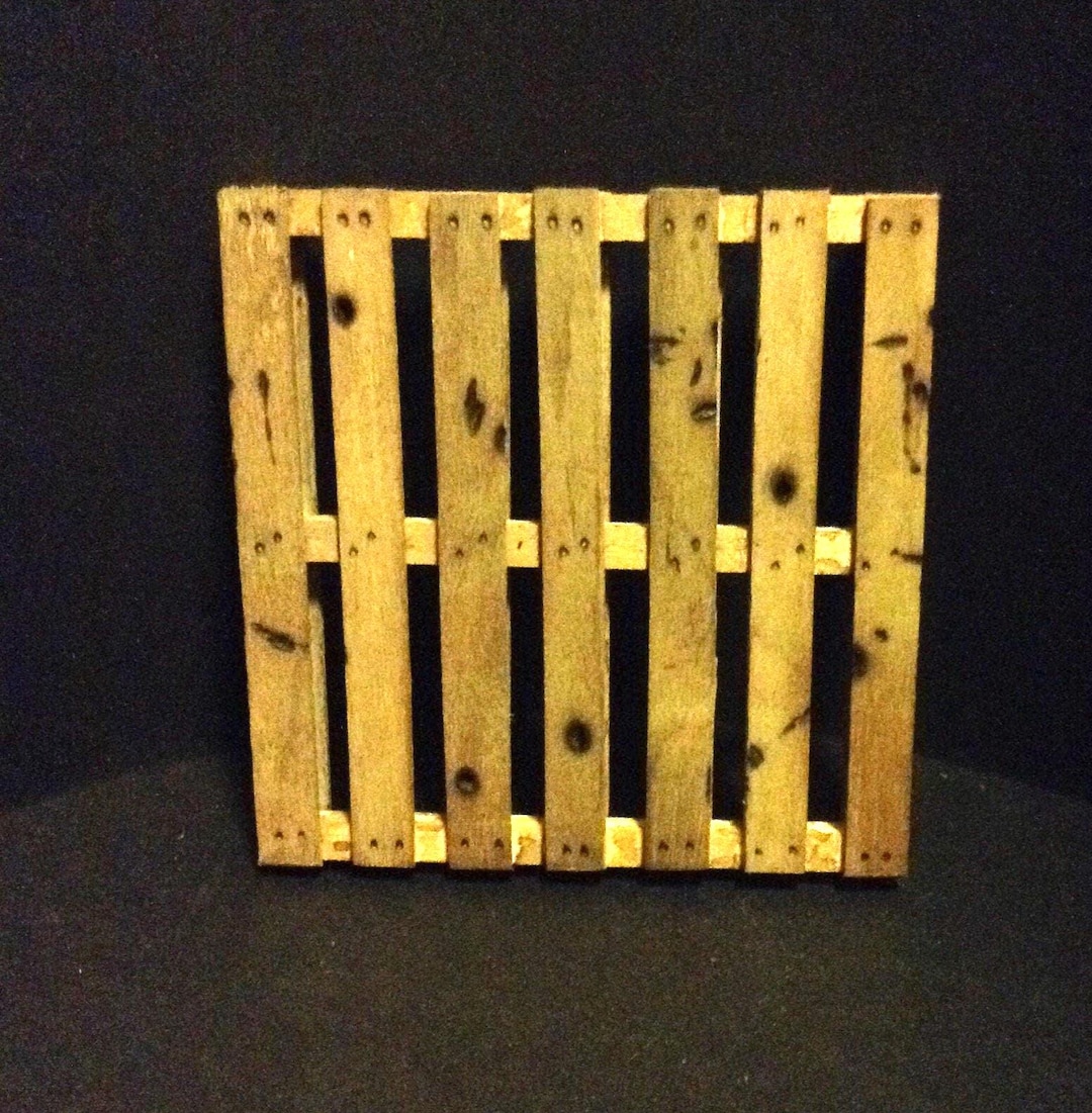 Miniature Pallet 4" X 4" Weathered Wood Handmade 1/10 Scale Action ...