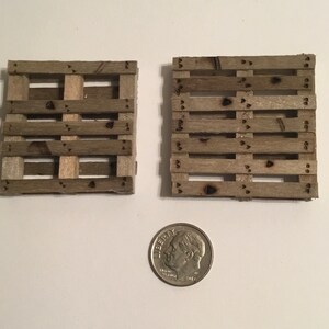 Miniature Pallet 1.5"x 1.5" Wood Shipping Pallet Diorama G Scale Train ...