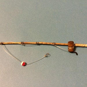 Miniature 6" Fishing Pole Rod 1:12 Scale Dollhouse - Etsy