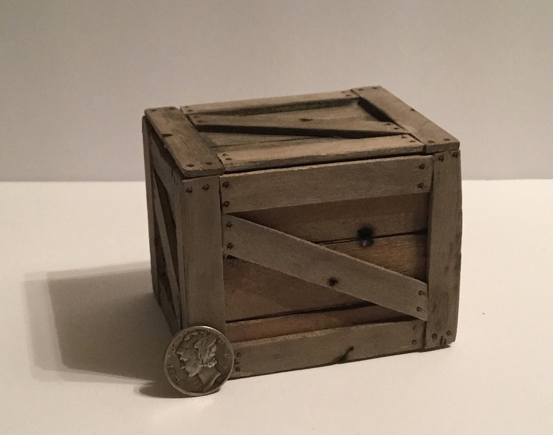 Miniature Cargo Crate 1:6 Scale Crates for Dollhouse Diorama - Etsy