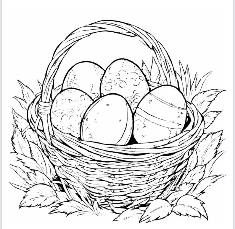 Easter Coloring Pages - Etsy