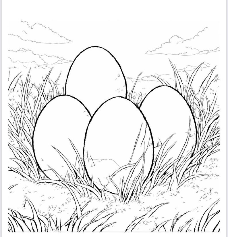 Easter Coloring Pages - Etsy