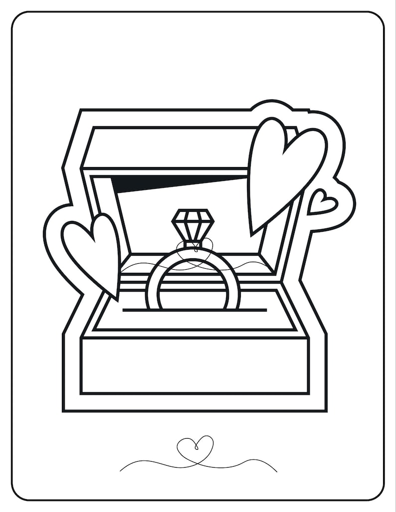 Valentine’s Day Coloring Pages - Etsy
