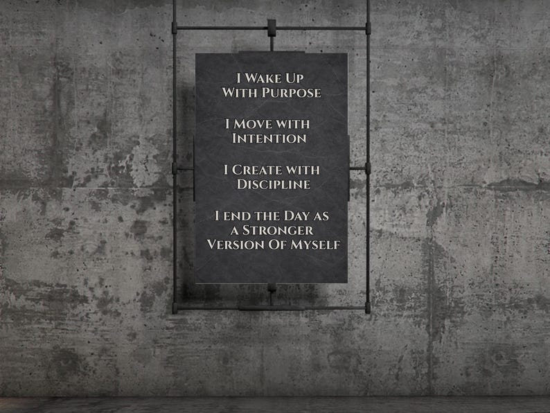 Stoic Morning Mantra Poster – Printable Wall Art (day & Night Styles ...