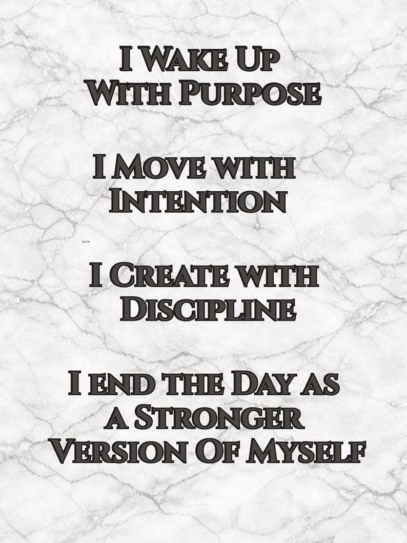 Stoic Morning Mantra Poster – Printable Wall Art (day & Night Styles ...