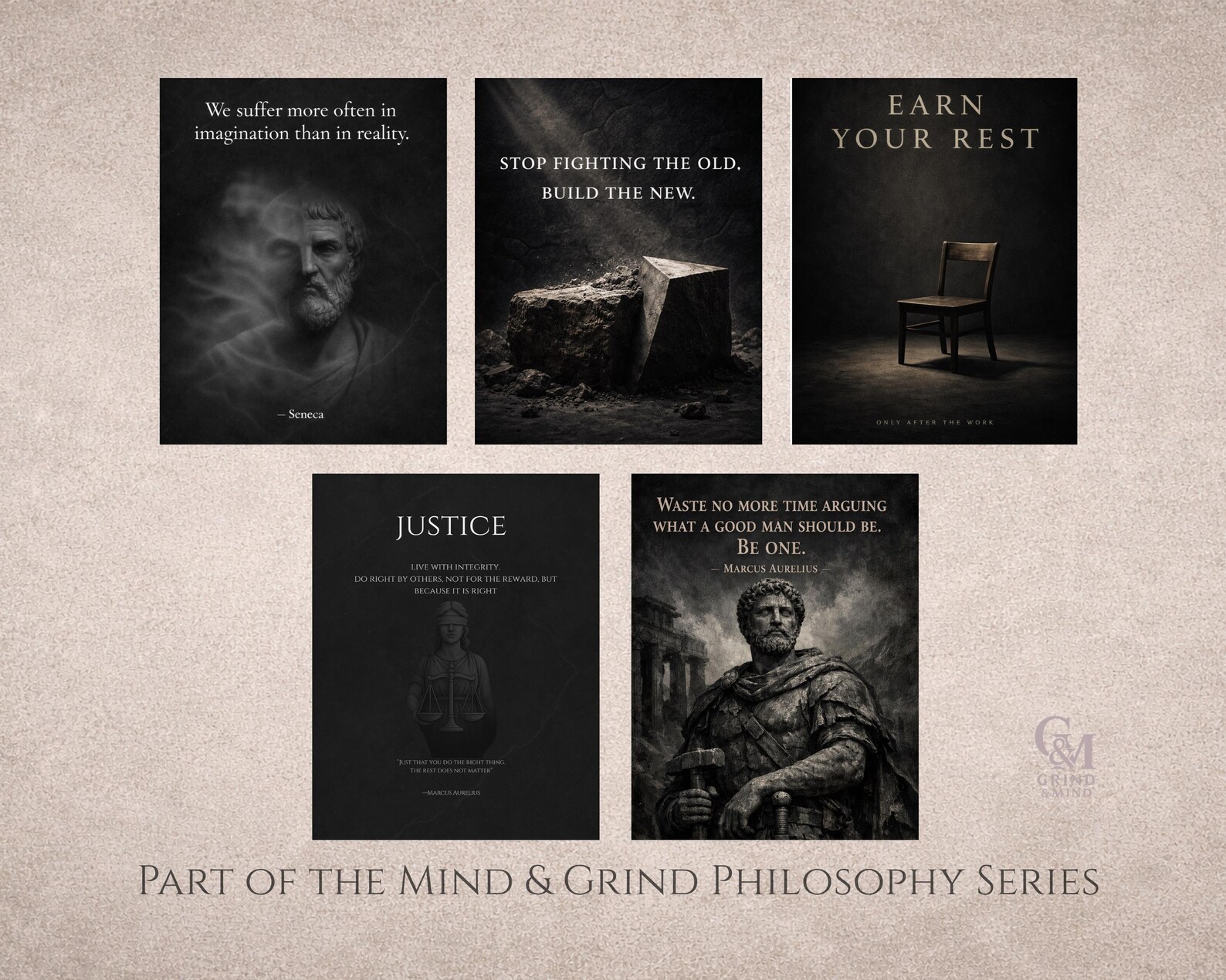 Justice Stoic Poster | Minimalist Wall Art | Self-discipline Definition ...