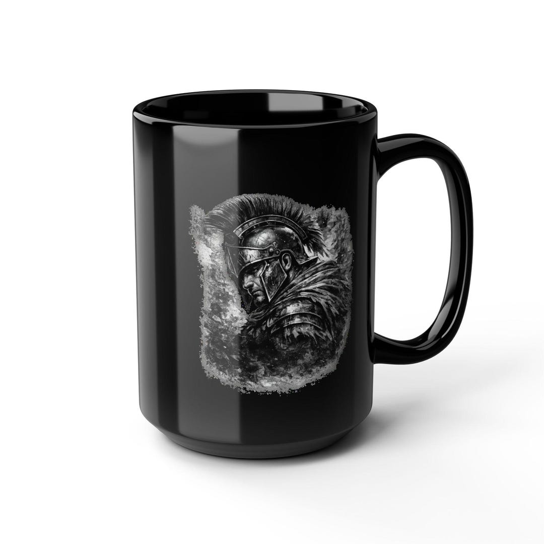 Spartan Warrior Mug – Stoic Helmet Coffee Cup, Motivational Gym Mug ...