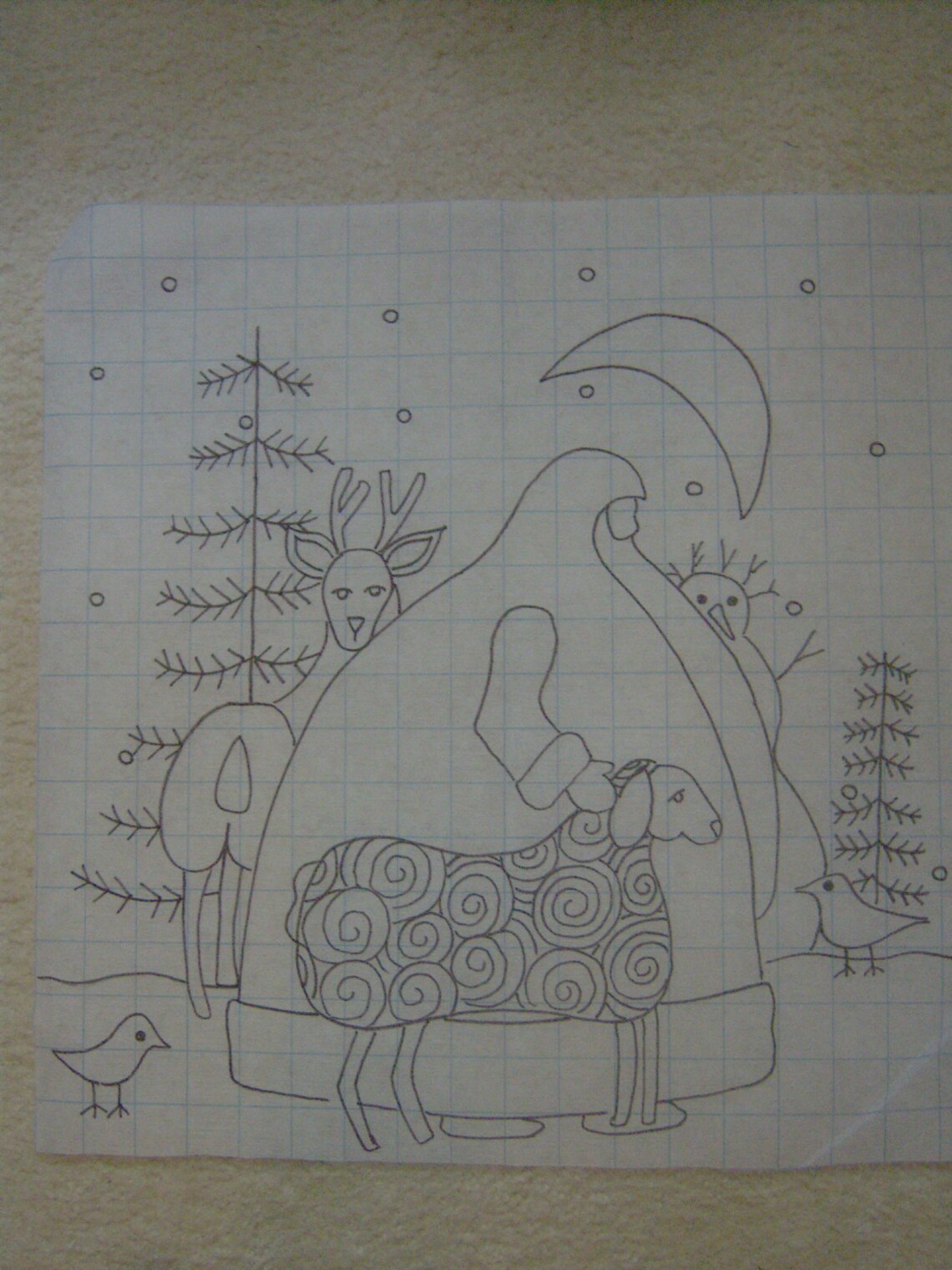 Primitive Rug Hooking Pattern-all Winter Long - Etsy