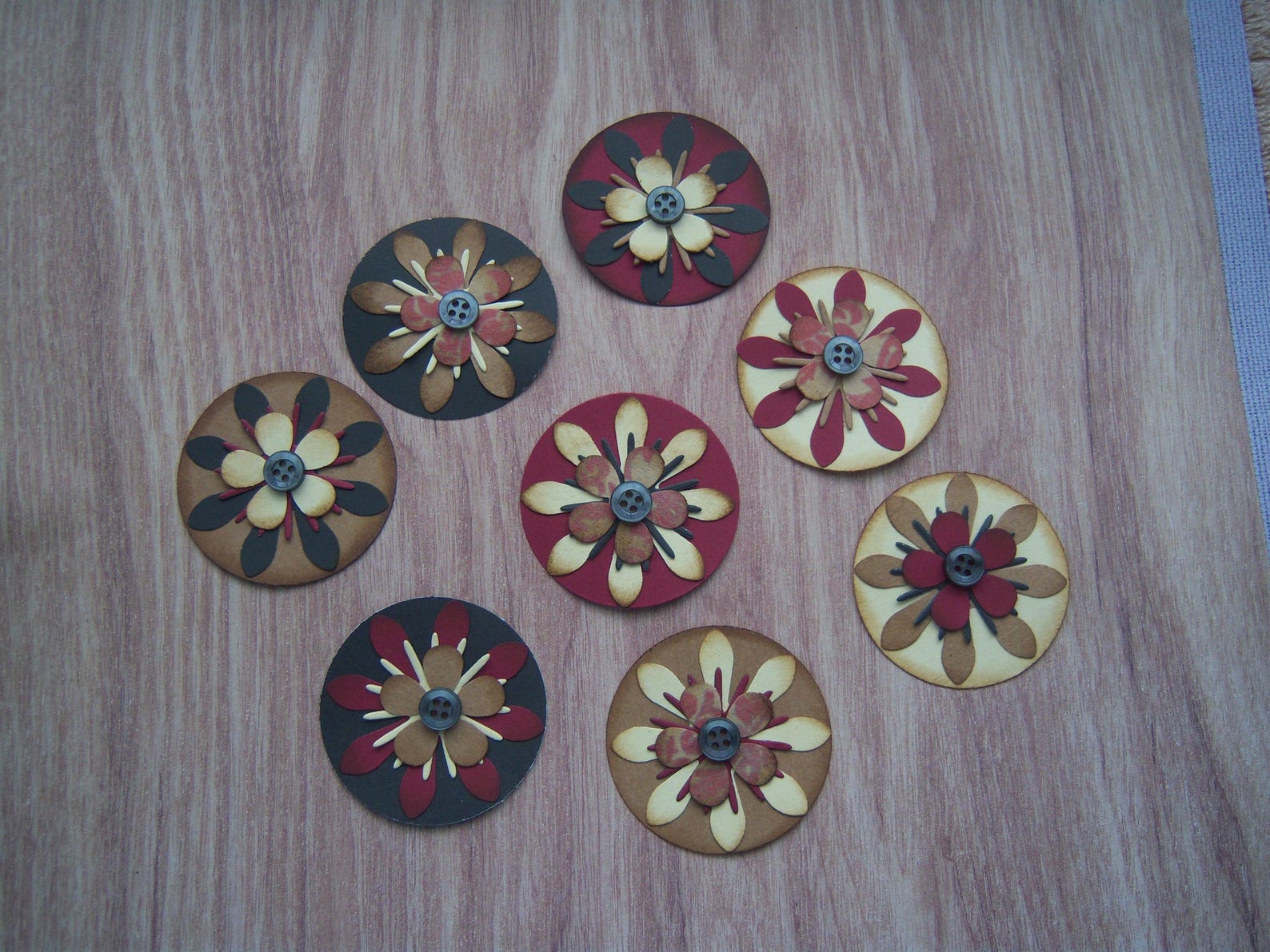 Beautiful Layered Flowers- Set of Eight - Etsy