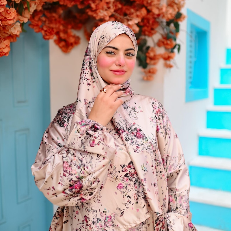 Satin Islamic Prayer Dress - Etsy UK