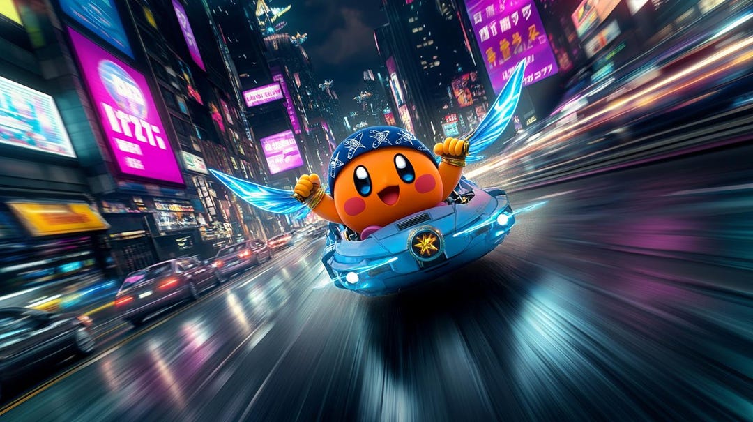 Cyberpunk Bandana Waddle Dee Wallpaper Pack - Kirby Air Riders Neon ...