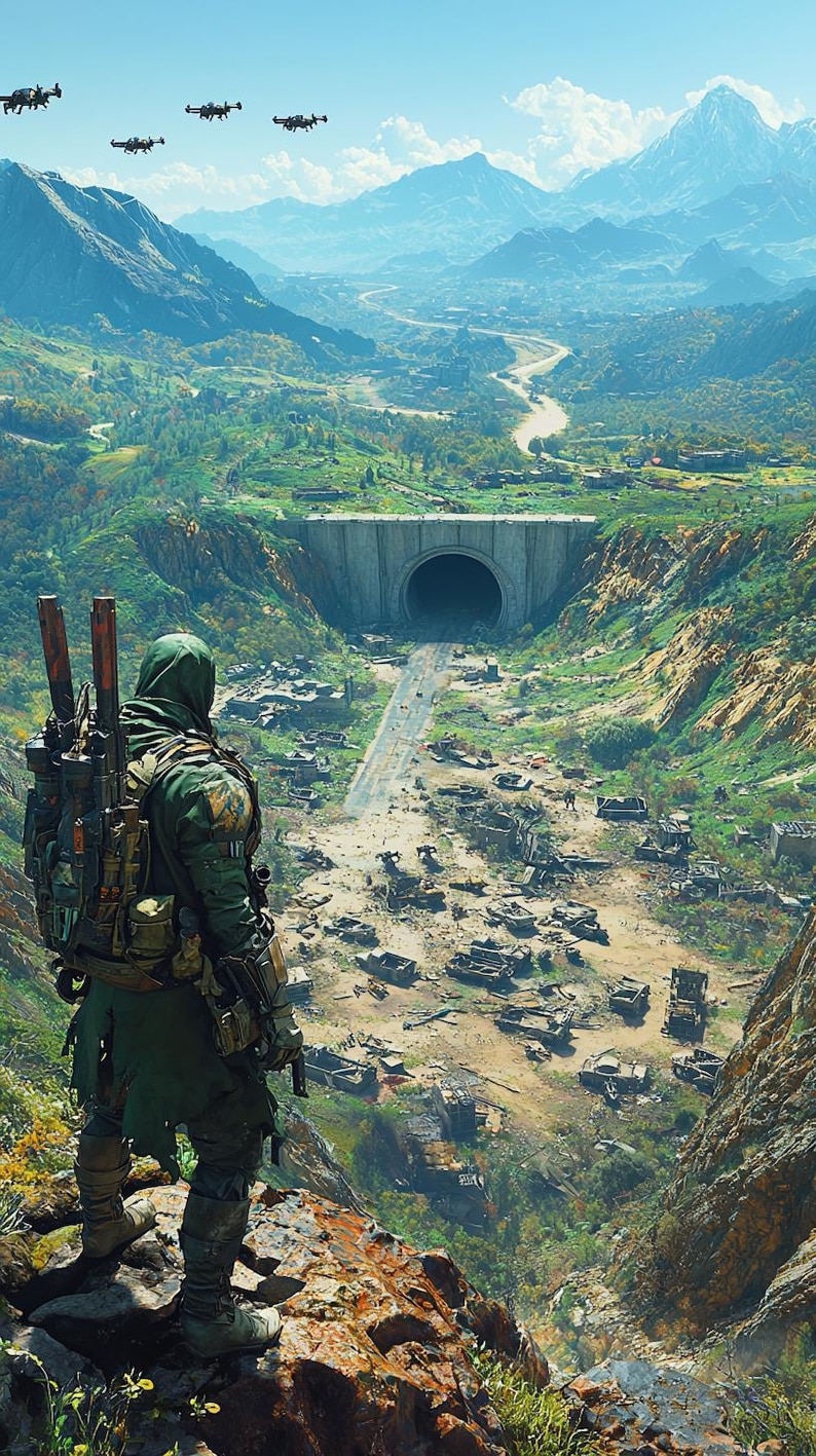 Dystopian Valley Mobile Wallpaper – 4K Post Blue Gate Phone Backgrounds ...